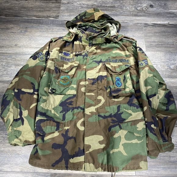 Camo | Jackets & Coats | Vintage Woodland Camo Military Field Jacket M ...